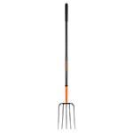Bieldo para paja, 5 dientes, mango de acero 48', Truper BPJ-5M | Truper